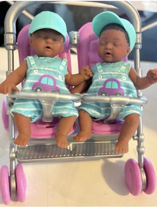 Zuru | Toys | Zuru My Mini Baby Playset Rare Twin Boys In Stroller ...